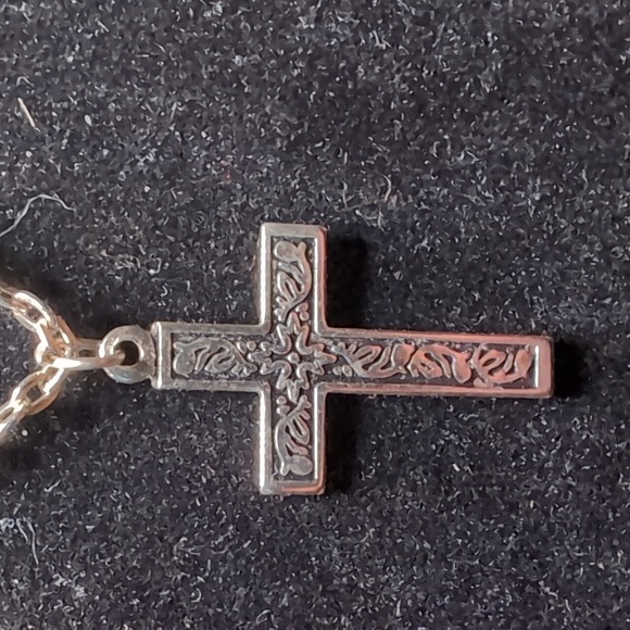 Jewelry | Silver Tone Cross With Filigree Design On Necklace | Poshmark